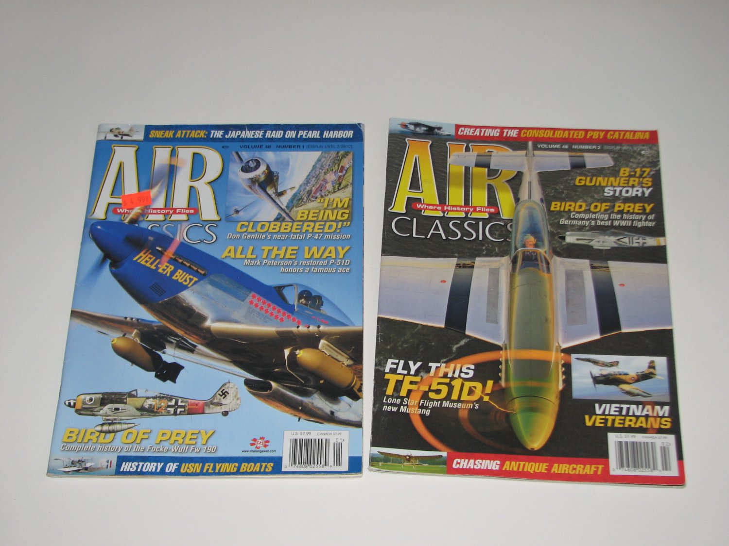 Lot of 2 Air Classics Magazines Vol 48 No 1 and Vol 48 No 2 Back Issues ...