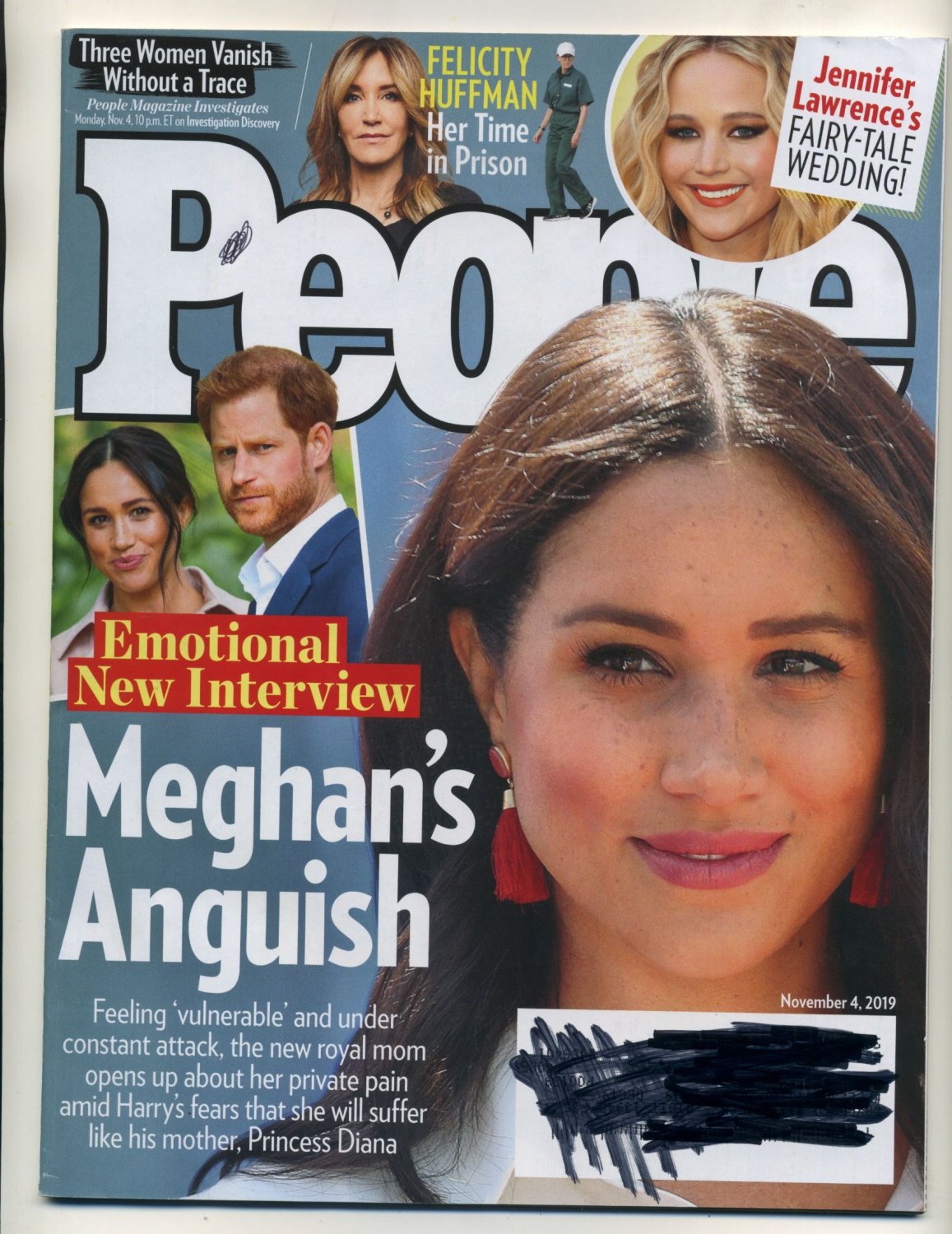 People Magazine November 4, 2019 Meghan's Anguish Back Issue