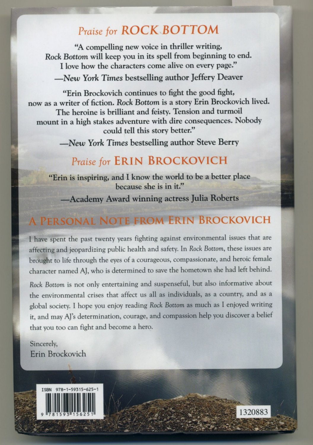 Rock Bottom by Erin Brockovich Hardcover BCE