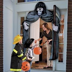 NEW 101" Halloween Lighted Grim Reaper Door Opening Arch