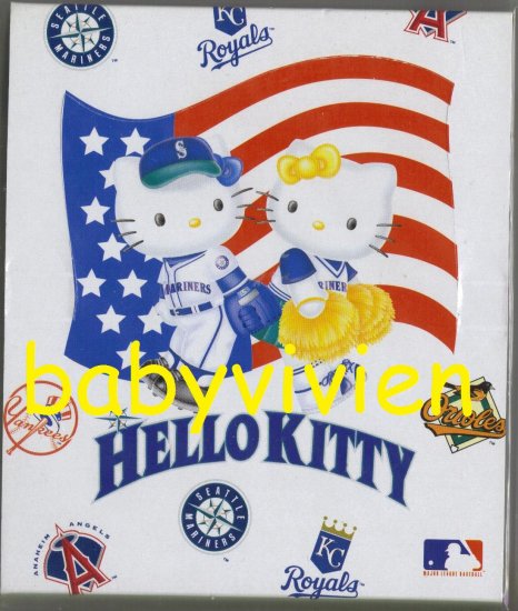 Sanrio 2002 Hello Kitty & Mimmy Baseball Memo Pad