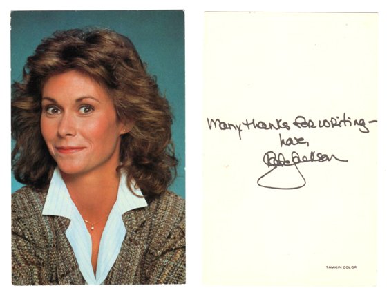 Kate Jackson - Scarecrow and Mrs. King - Studio Card from CBS TV - 1984