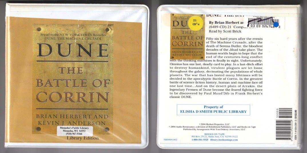 Dune: The Battle of Corrin by Brian Herbert & Kevin J. Anderson ...