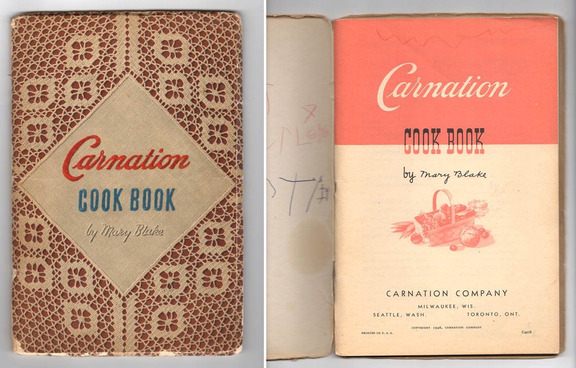Vintage 1946 Carnation Cook Book