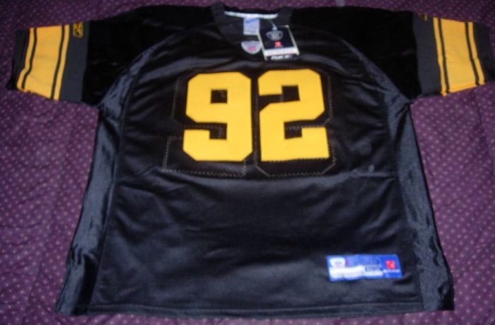 JAMES HARRISON THROWBACK PITTSBURGH STEELERS JERSEY SIZE 52! FREE SHIPPING