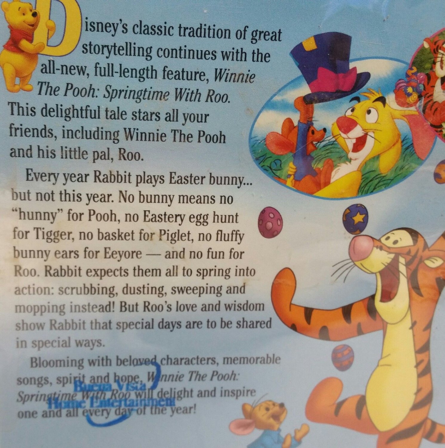 Winnie the Pooh Bear- Springtime with Roo (DVD, 2004) Disney Tigger ...