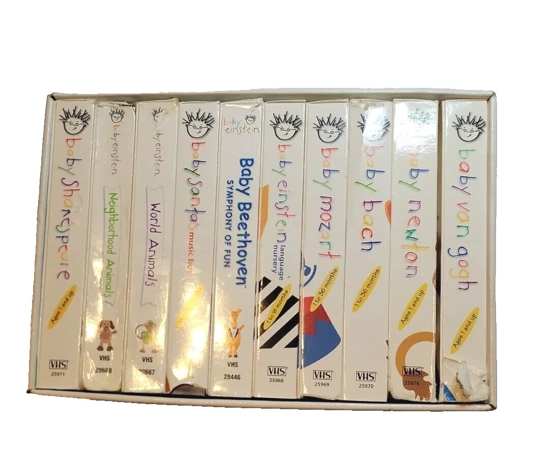 Box Set of 10 Baby Einstein VHS Tapes Learning Movies Language Music ...