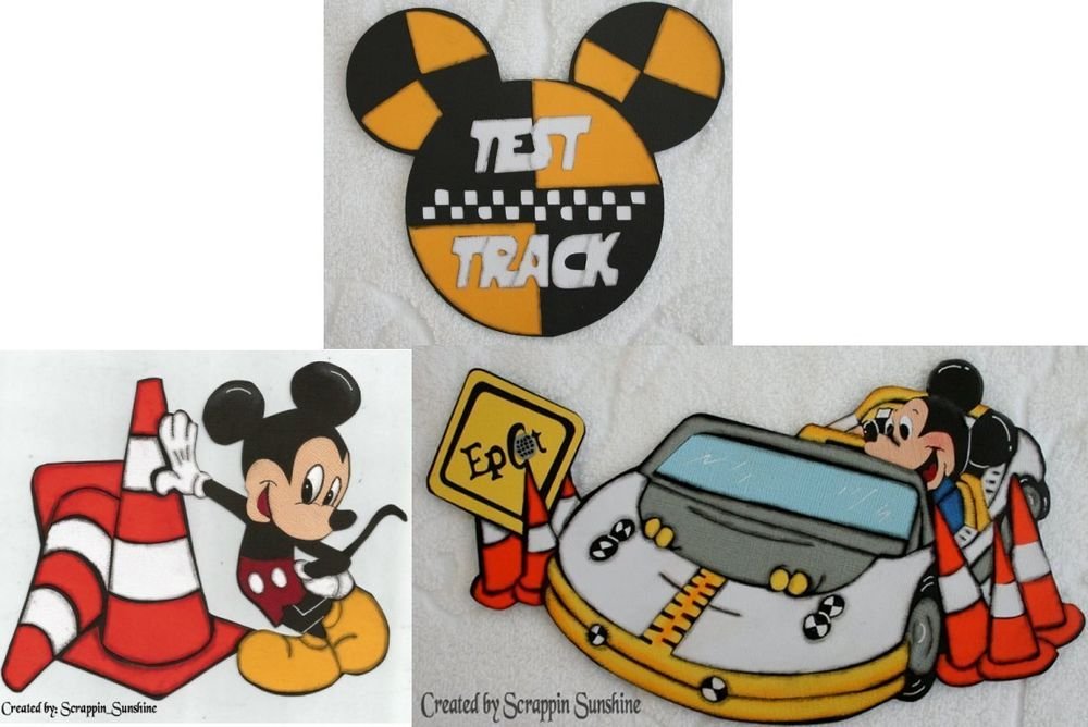 DISNEY TEST TRACK - YOU CHOOSE - Scrapbook Page Paper Piece or Title ...