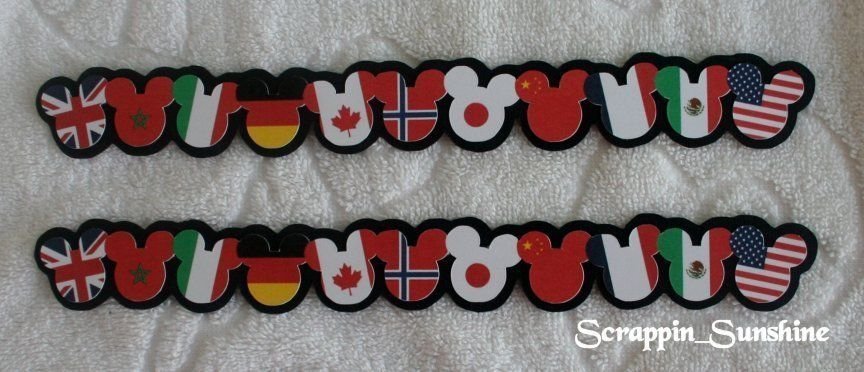 DISNEY EPCOT INTERNATIONAL Borders - Premade Scrapbook Page Printed ...