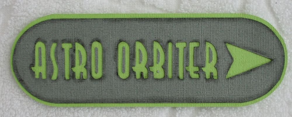 DISNEY ASTRO ORBITER Title Premade Scrapbook Paper Piecing Page TITLE ...
