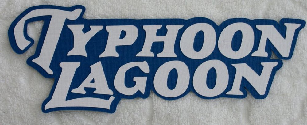 DISNEY TYPHOON LAGOON TITLE Premade Scrapbook Paper Piecing Page TITLE ...