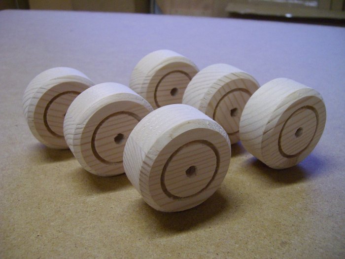 Wooden Wheels /Timber Wheels/ Wheels For Models - 2 x 1" ( 50mm x 25mm )