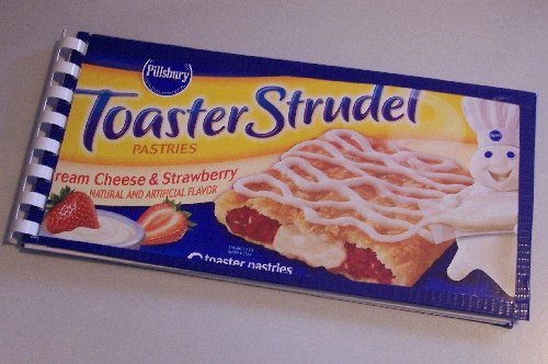 Notebook Journal Recycled Upcycled from TOASTER STRUDEL Box #2010128