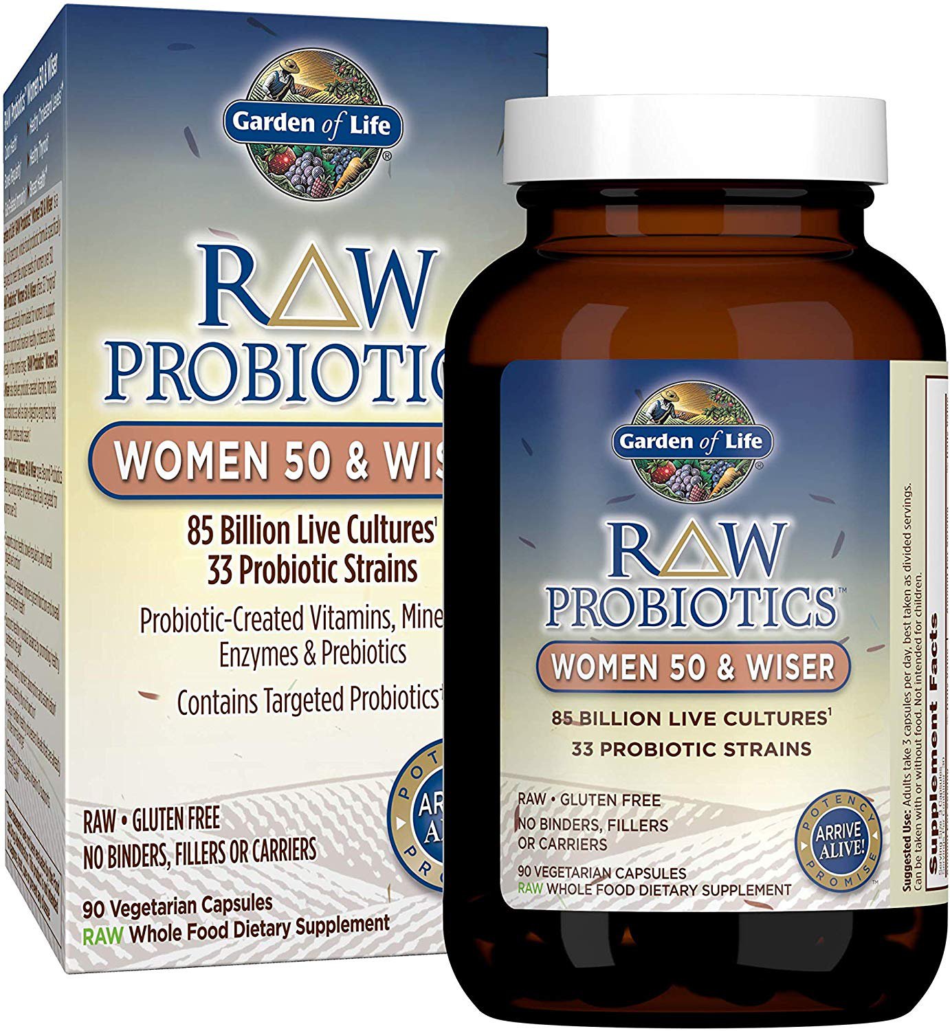 Garden of Life RAW Probiotics Women 50 and Wiser -- 85 billion - 90 ...