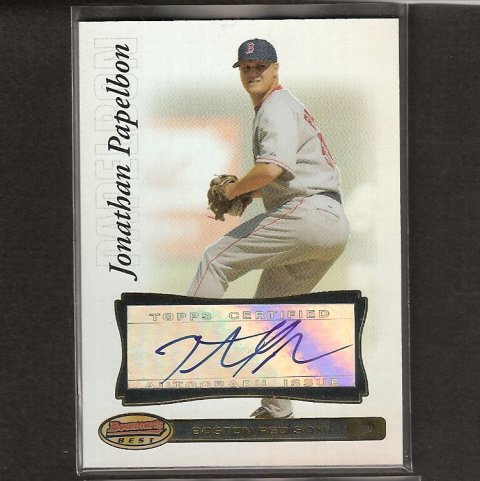 JONATHAN PAPELBON - 2007 Bowman's Best AUTOGRAPH - Red Sox & Phillies