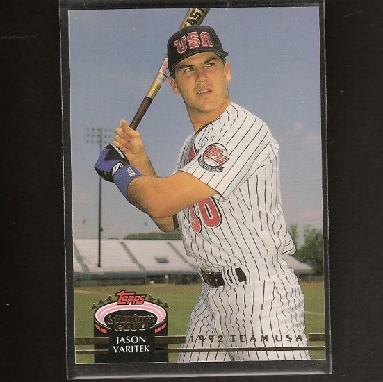 JASON VARITEK - 1992 Stadium Club TEAM USA ROOKIE - Red Sox
