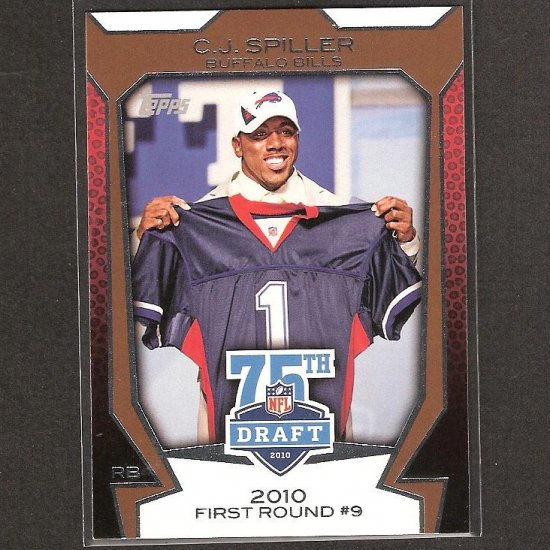 CJ SPILLER - 2010 Topps 75th Draft Rookie - Bills & Clemson Tigers
