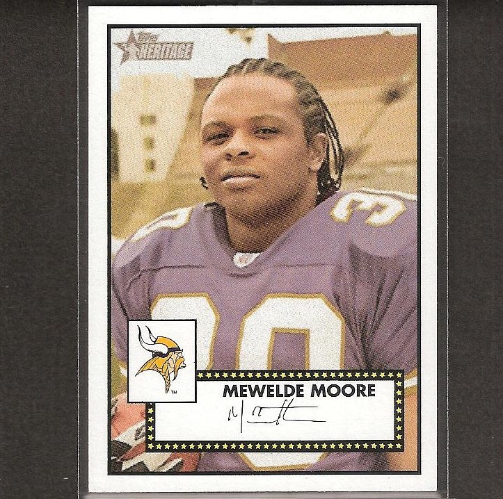 MEWELDE MOORE - 2006 Topps Heritage Short Print - Vikings, Steelers ...