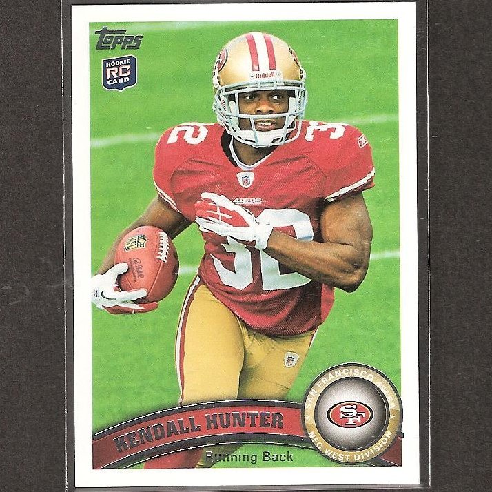 KENDALL HUNTER 2011 Topps Rookie Card - 49ers & Oklahoma State Cowboys