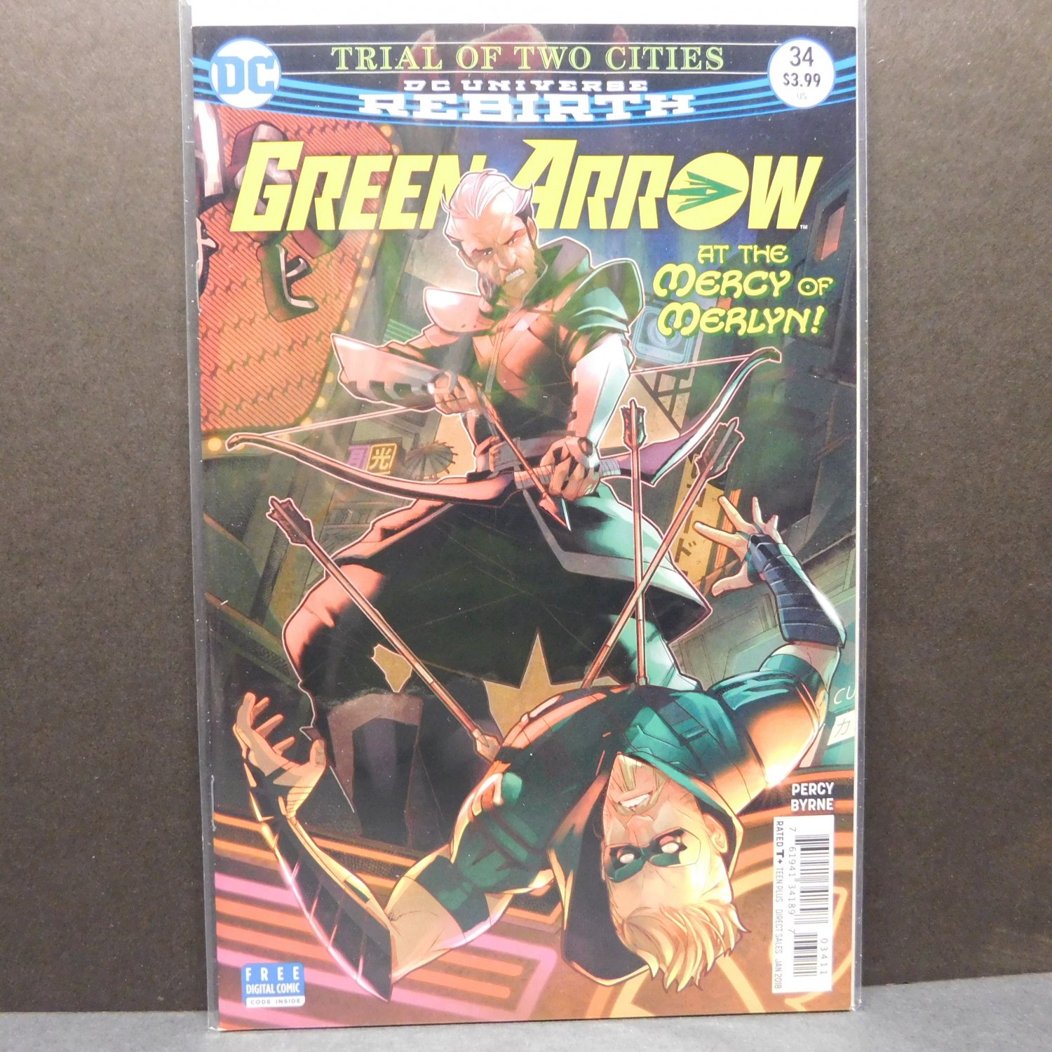 GREEN ARROW Rebirth #34 Comic Book DC Comics - Variant Cover B