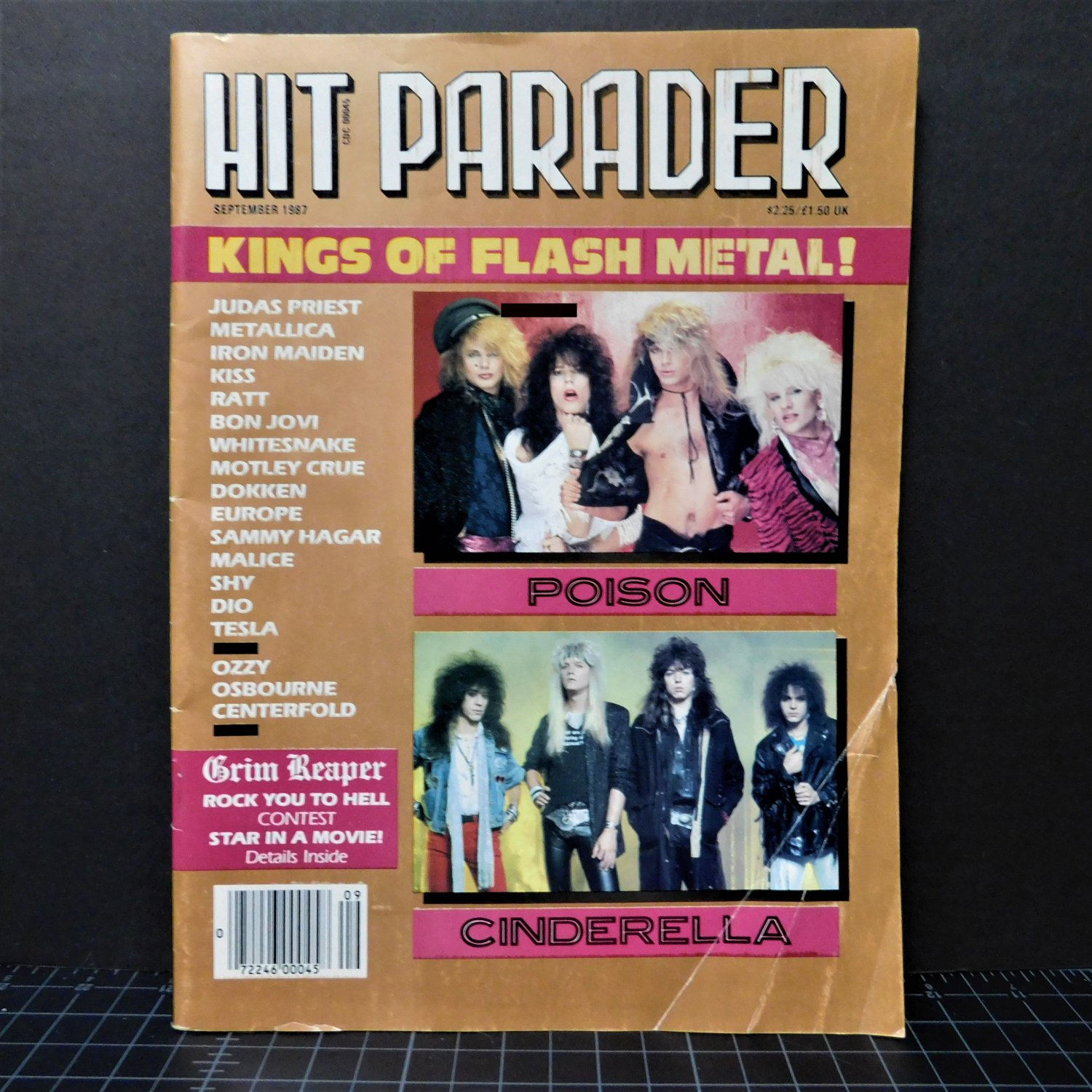 HIT PARADER Magazine September 1987 Cinderella, Poison, Ozzy Osbourne