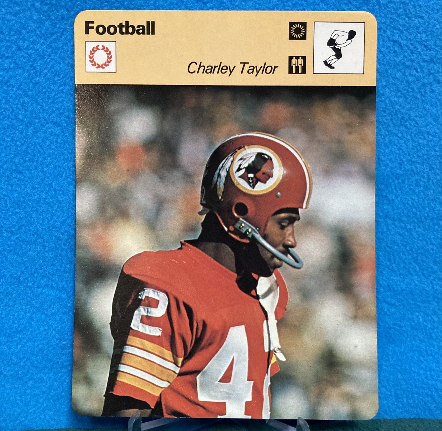 1977 1978 1979 FOOTBALL Charley Taylor Sportscaster Card 25-23 (Italy ...