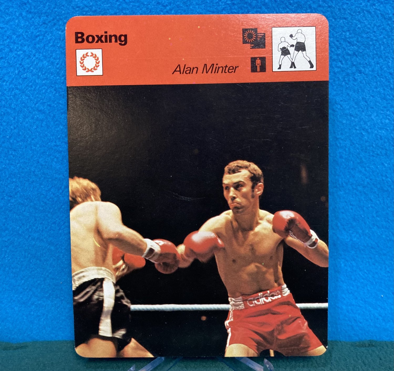 1977 1978 1979 BOXING Alan Minter Sportscaster Card 50-09 (Italy, Lausanne)