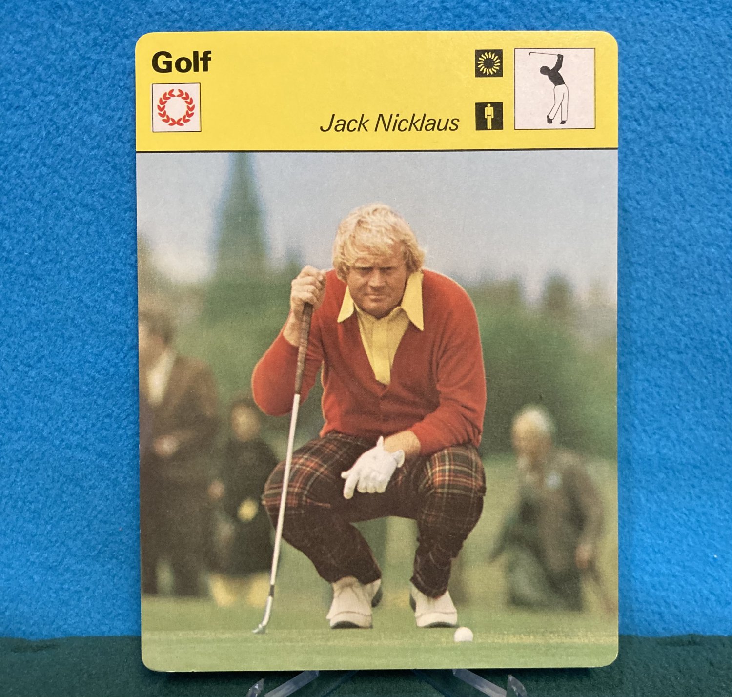 1977 1978 1979 GOLF Jack Nicklaus Sportscaster Card 2-02 (Italy, Lausanne)
