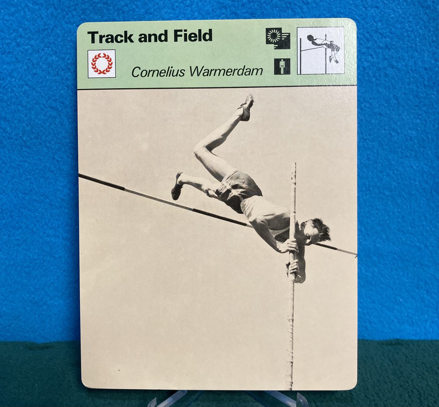 1977 1978 1979 TRACK and FIELD Cornelius Warmerdam Sportscaster Card 3 ...
