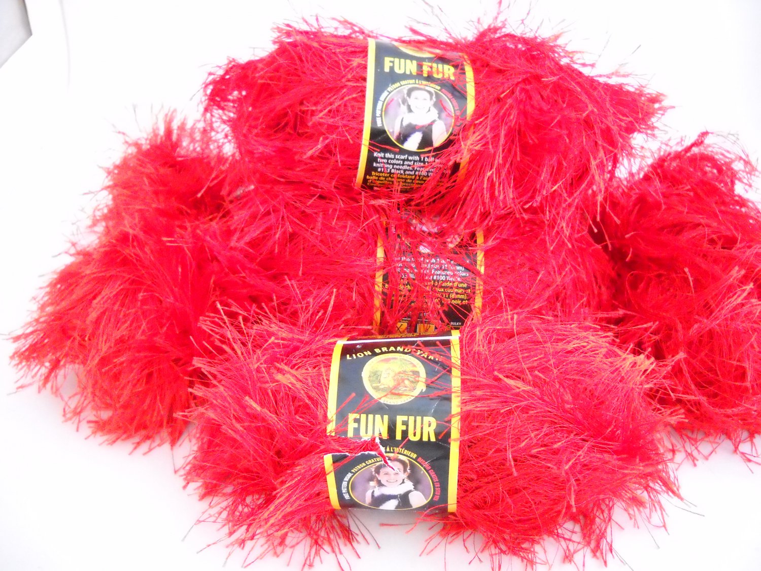 Lion Brand Fun Fur Yarn 64yd (58 meters) per 1-3/4 oz skein - 4+ skeins ...