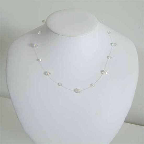 Floating Illusion Bridal Wedding Swarovski Crystal Necklace