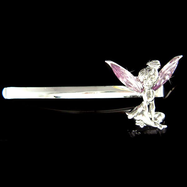 Purple Swarovski Crystal Tinkerbell Fairy Flat Bobby Hair Pin