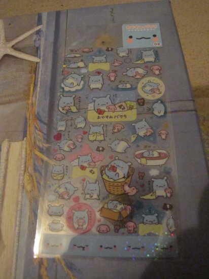 Kawaii San-x Oyasumi Bakura tapir sticker sheet 2