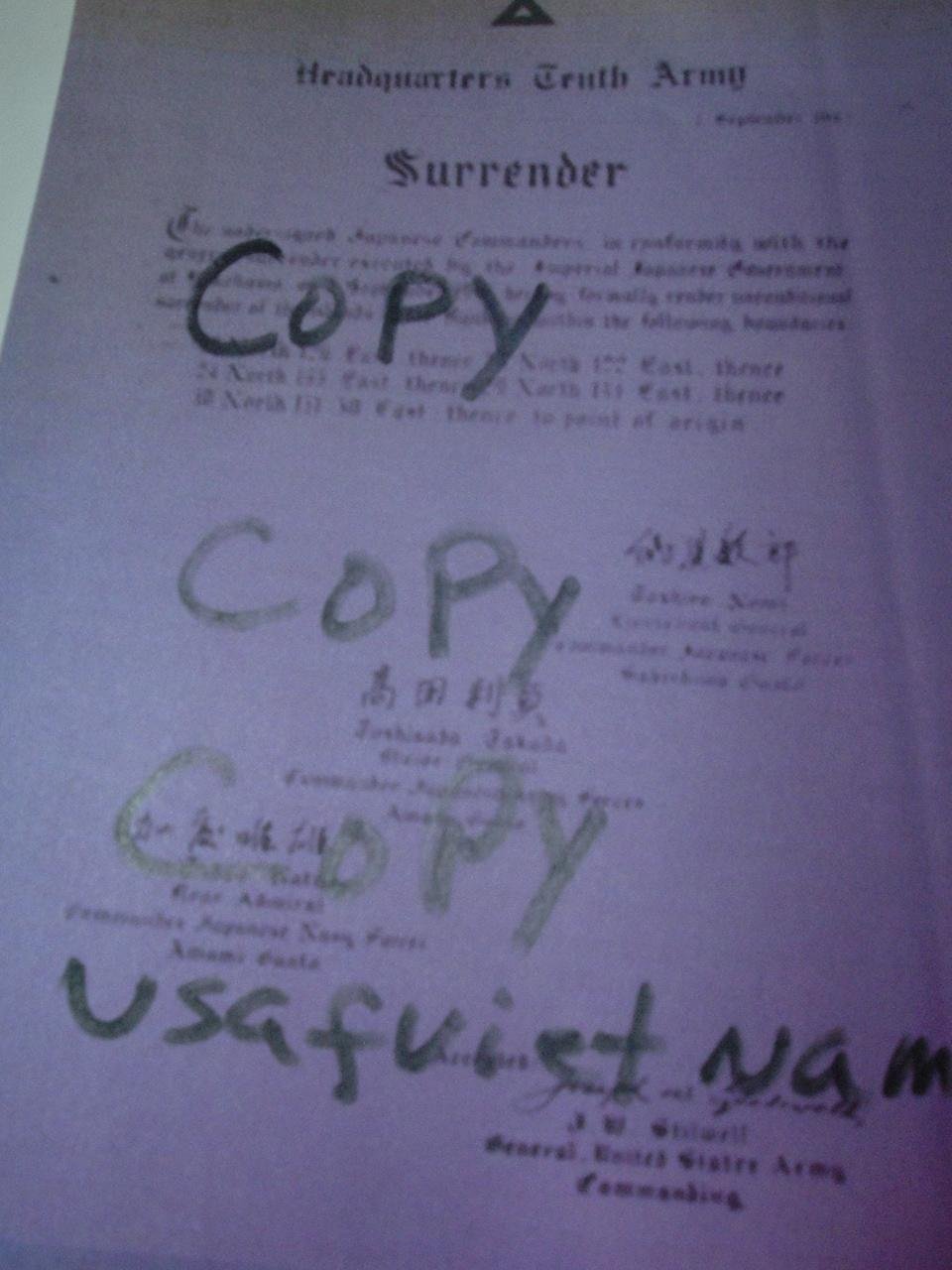 ORIGINAL WAR PHOTO DOCUMENT SEPT. 2, 1945