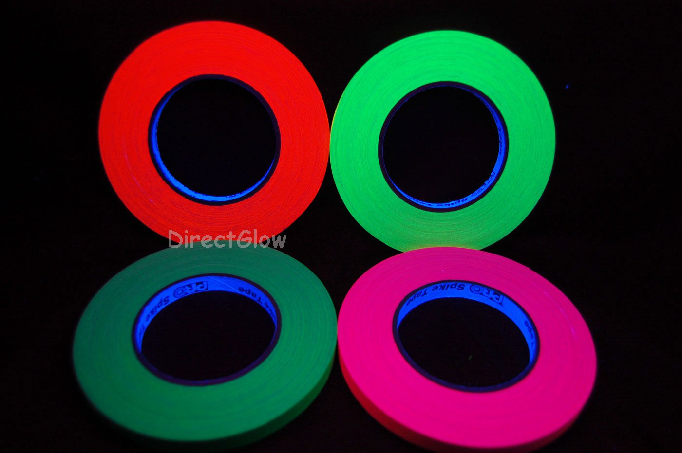 4 Pack Half Inch UV Blacklight Reactive Fluorescent Gaffer Tape 4 Rolls ...