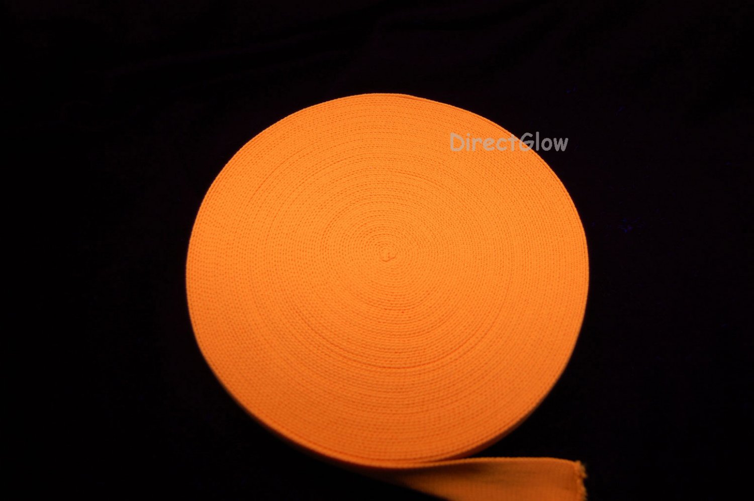 Blacklight Reactive 80ft Orange Glo-Line Luminescent Fabric Ribbon
