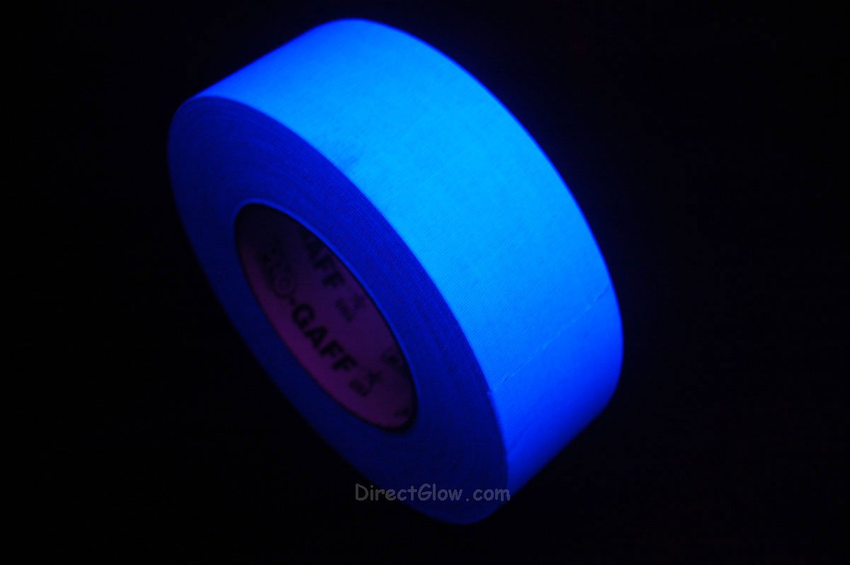 2 Inch Blacklight Reactive Fluorescent Blue Gaffer Tape- 50 Yards