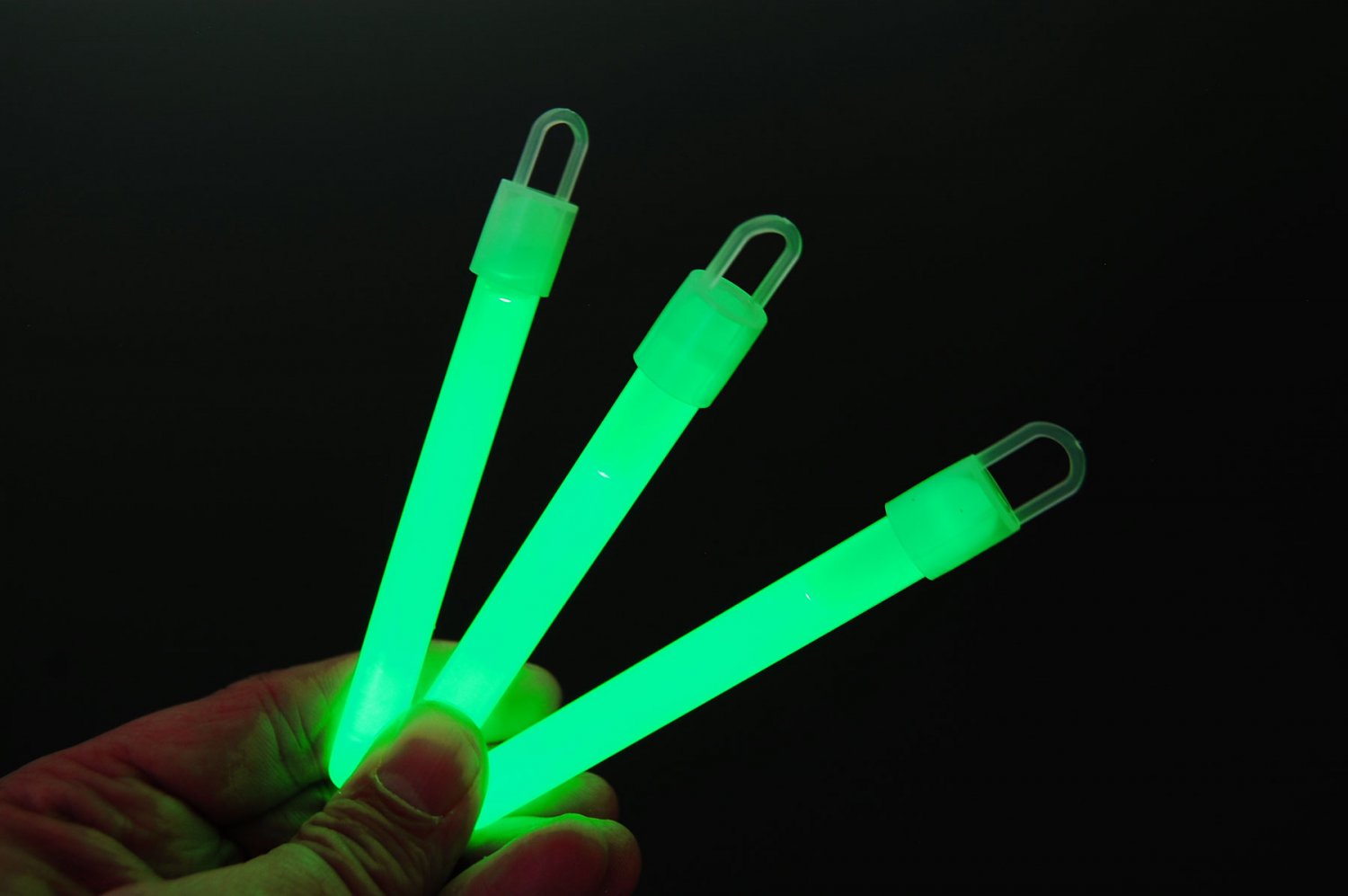 4 inch Premium Green Glow Sticks with Lanyards- 25 Count