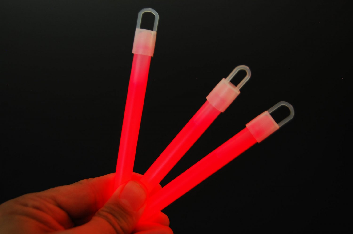 4 inch Premium Red Glow Sticks with Lanyards- 25 Count