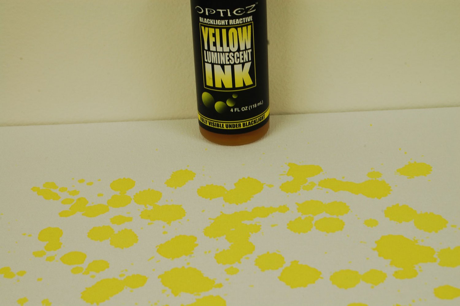 4oz Opticz Daytime Visible Yellow Luminescent UV Blacklight Reactive Ink