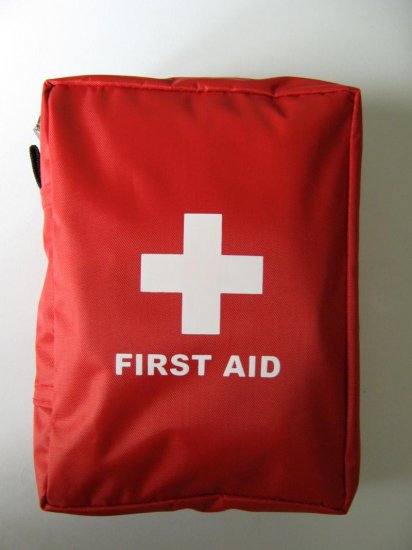 Small Pouch Empty First Aid Bag Red