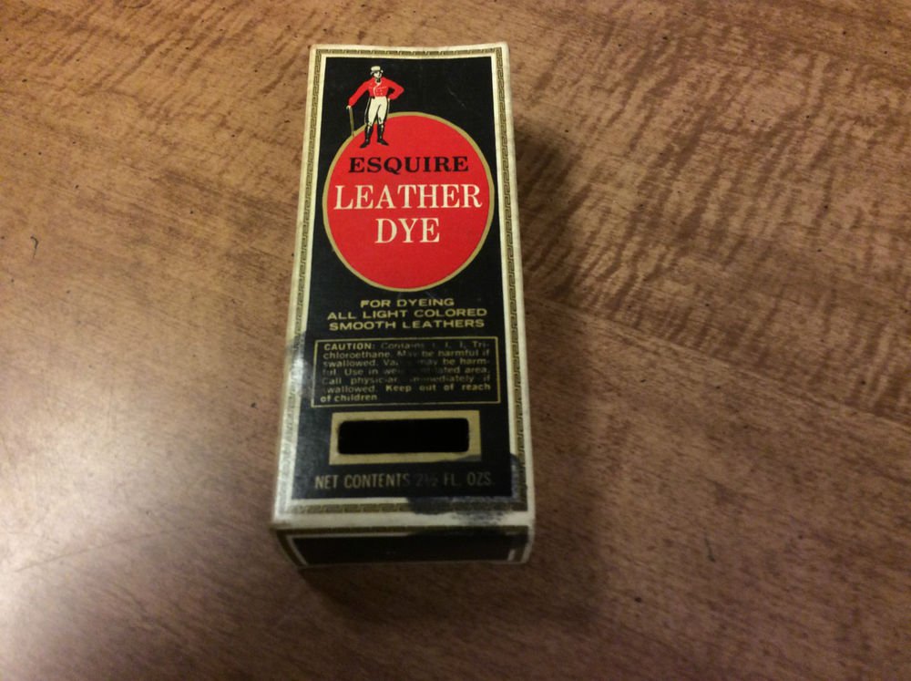 Vintage Esquire Leather Dye Box (No Dye) - Original Price on box $.80