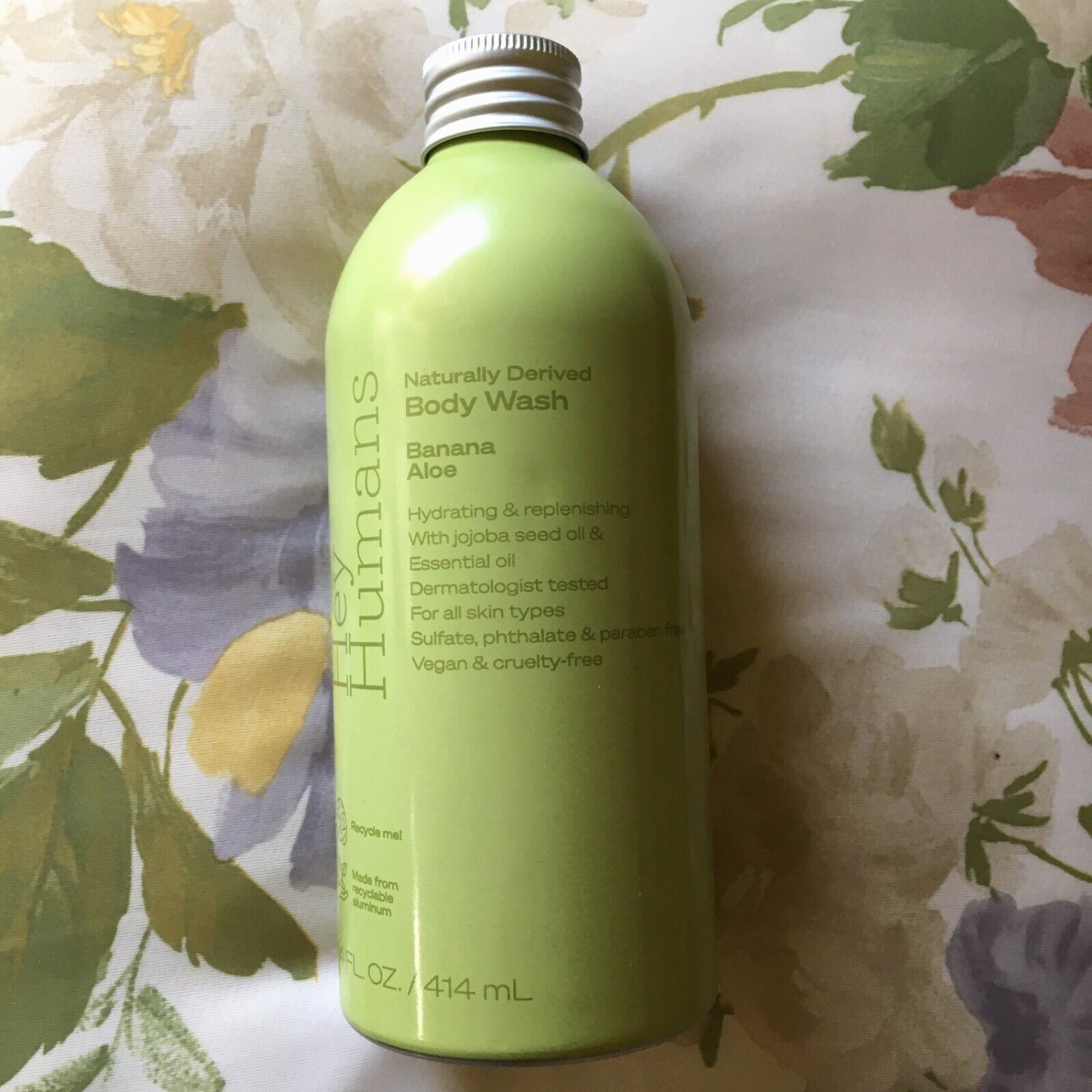 Hey Humans Naturally Derived Body Wash- Banana Aloe,14 fl oz