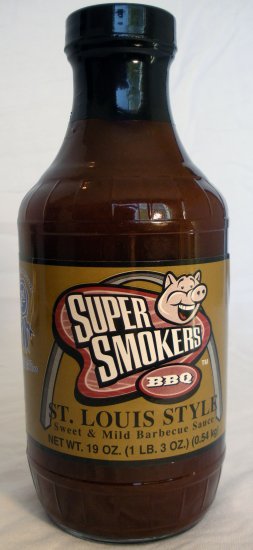 Super Smokers St. Louis Style BBQ Sweet & Mild Barbecue Sauce Super ...