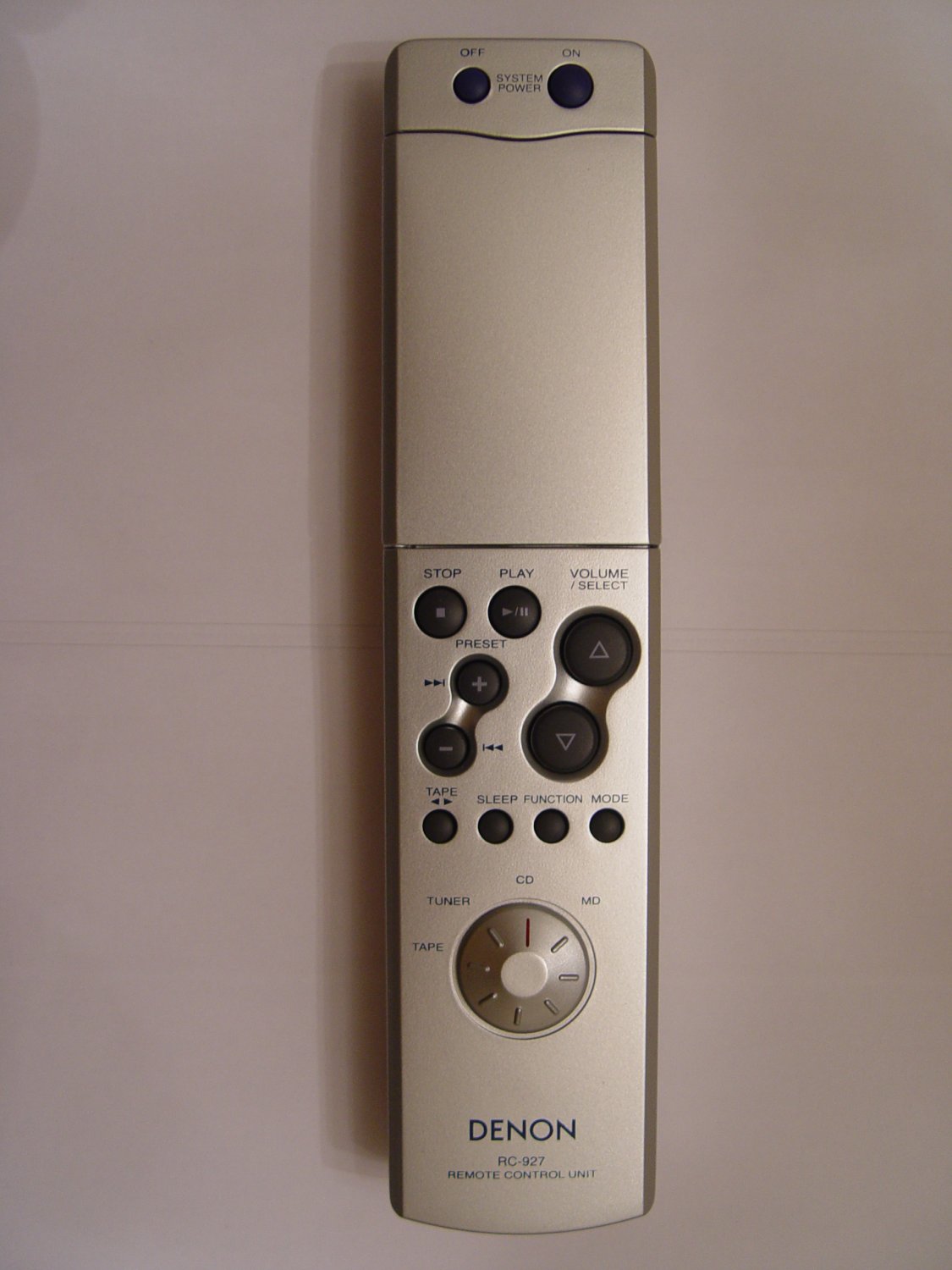 DENON RC-927 REMOTE CONTROL PART # 3990838004