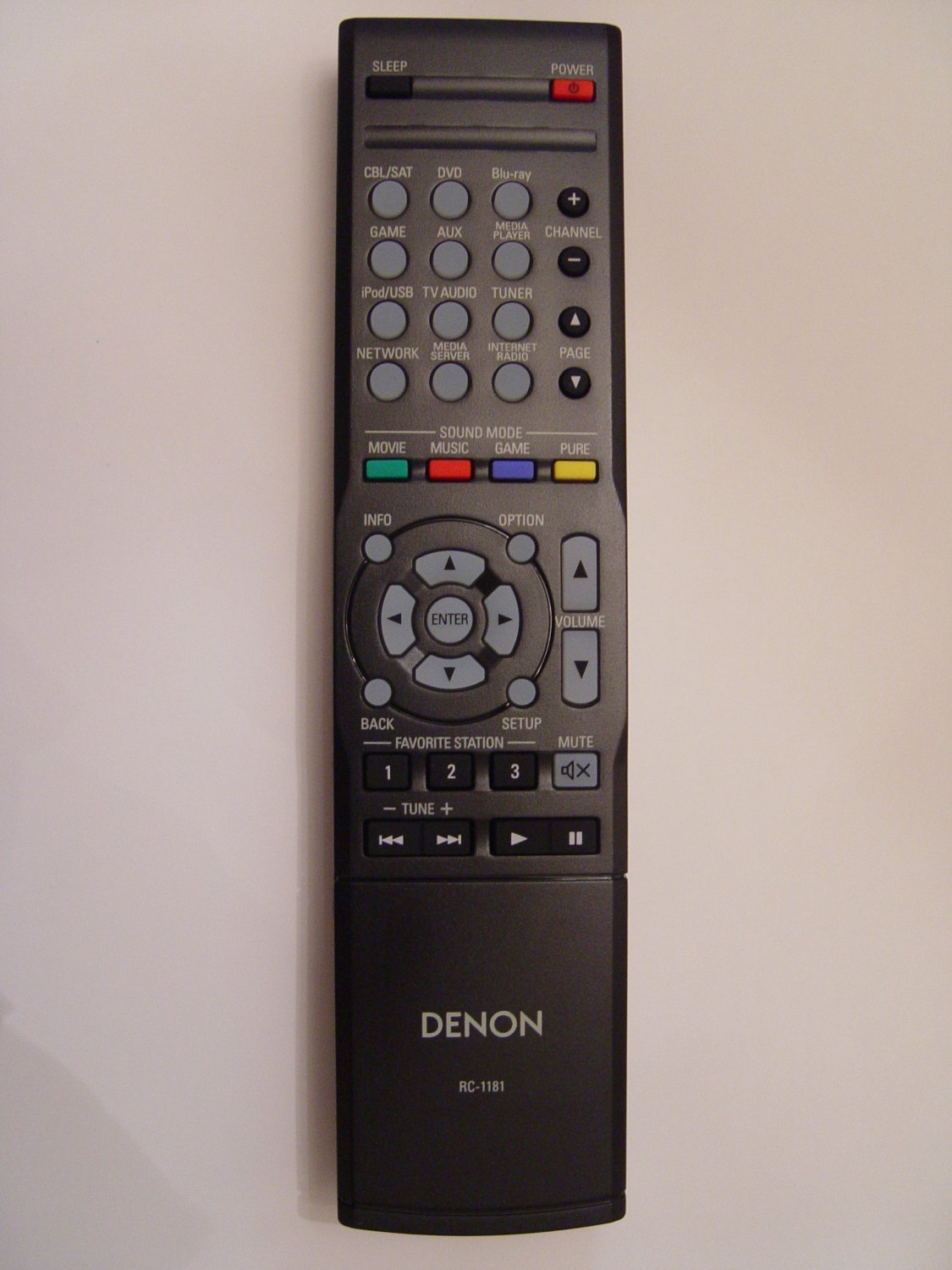 Denon RC-1181 Remote Control Part # 30701014000AD