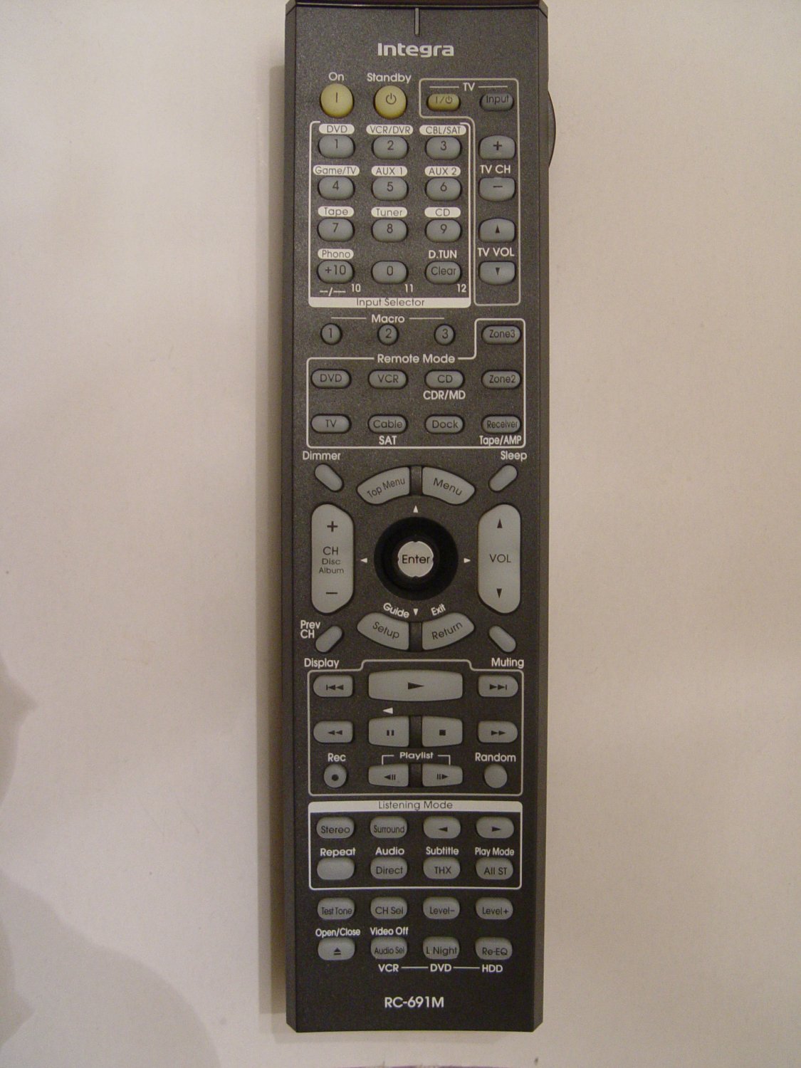 Integra RC-691M Remote Control Part # 24140691