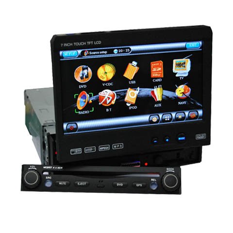1 Din DIGITAL Touch Screen Panel Car DVD Player HL-7701GB with GPS