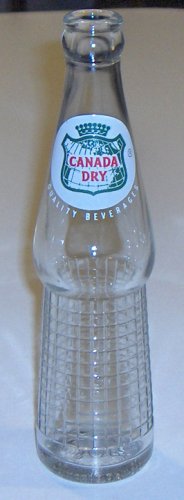 Vintage Canada Dry Clear Soda Bottles - Set of 3 circa 1960s