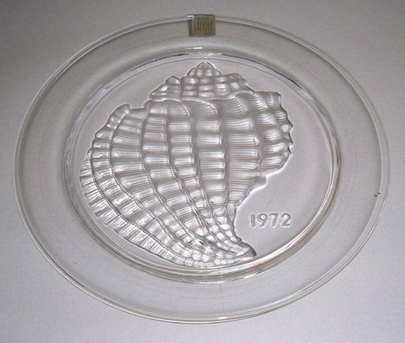 Vintage Lalique Plate Coquillage Shell Collector's Series 1972